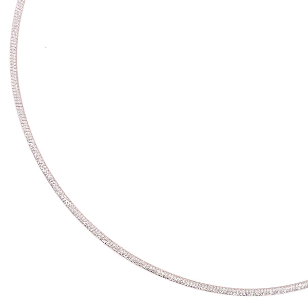 Lady's White/Rose 14 Karat Reversible Omega Style Chain 17" – J. David ...